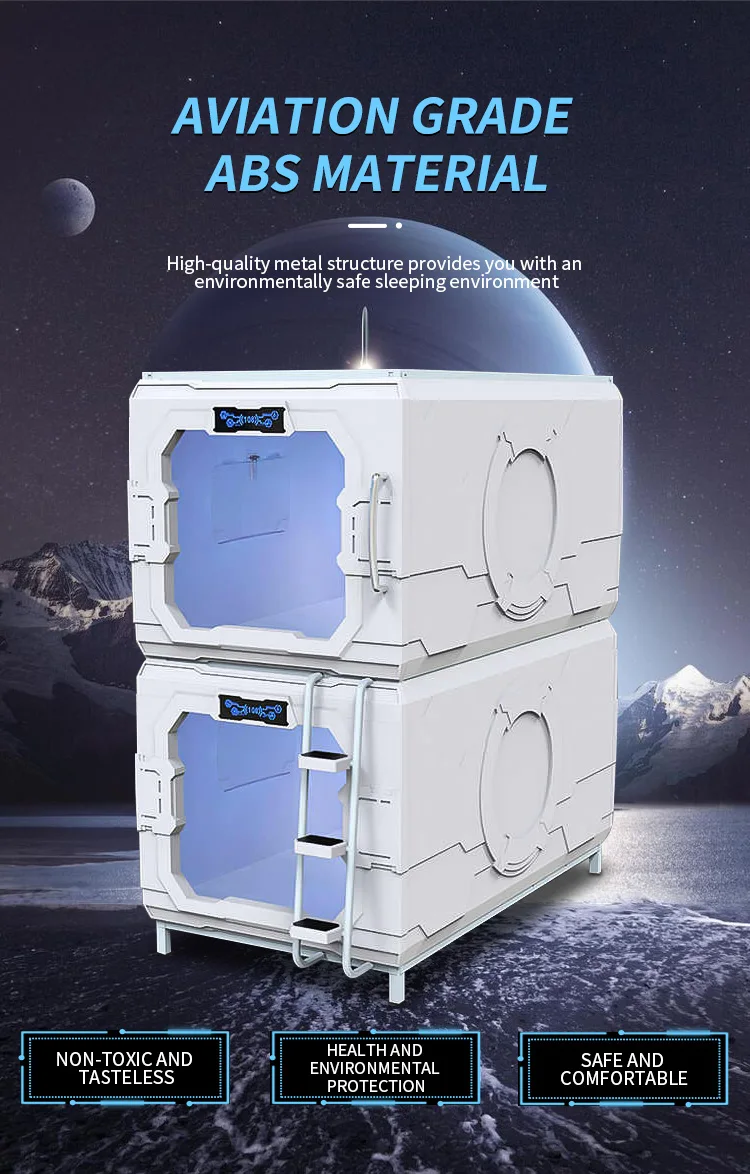 High Quality Soundproof Capsule Hotel Bunk Bed Capsule Bed Sleeping Pods