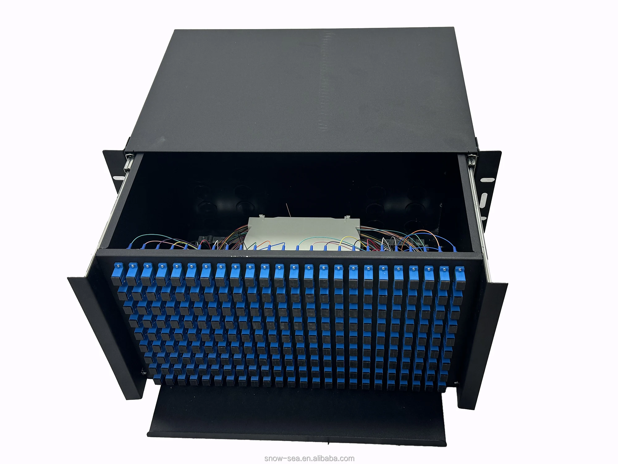 19" 6U Drawer Type Rack Mounted Fiber Optic Patch Panel ODF with 216 SC ...