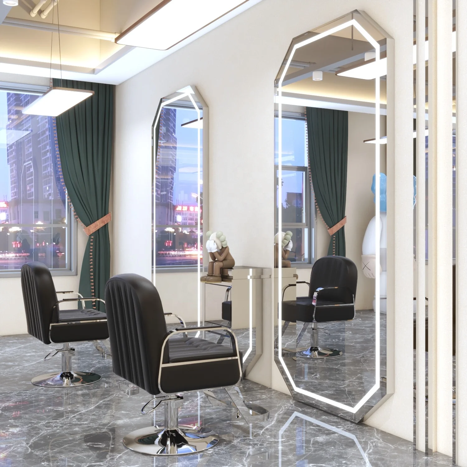 Simple and Stylish LED Lamp Frame Hairdressing Mirror ZY-MS102 ...