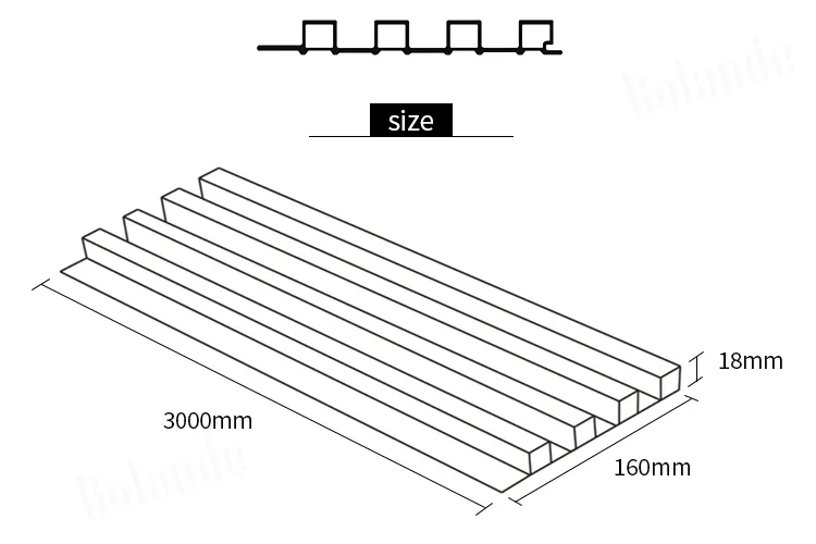Interior Carbon Corrugated Wood Slats - Seamless Wainscoting