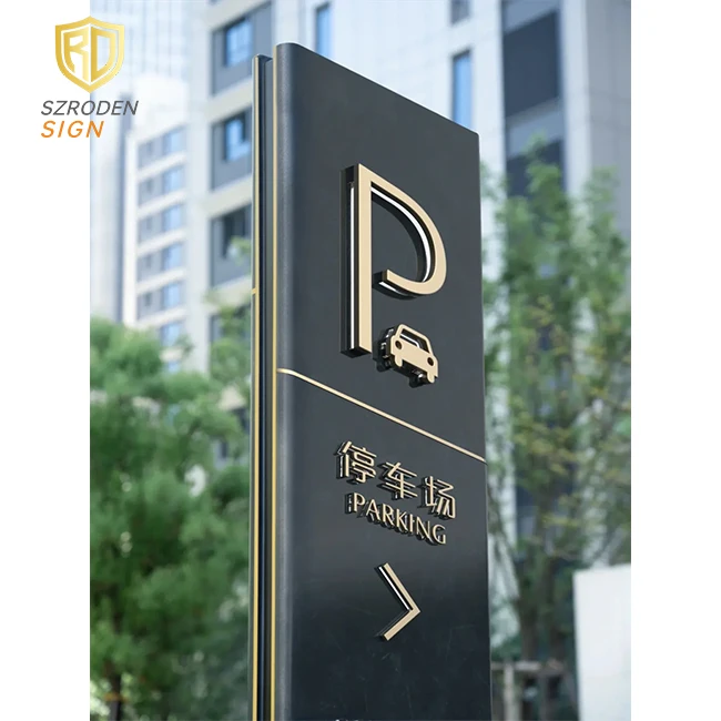 Customized Directional Signage Freestanding Led Wayfinding Sign for ...