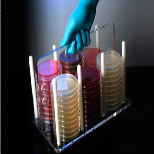 90mm Petri Dish Rack 20 Places Stackable Acrylic Rack - Buy Petri Dish ...