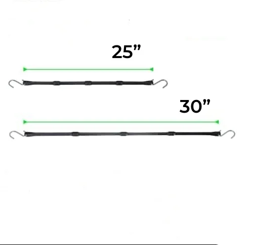 12 PCAK EPDM Rubber Bungee Cords Heavy Duty Outdoor with Adjustable ...