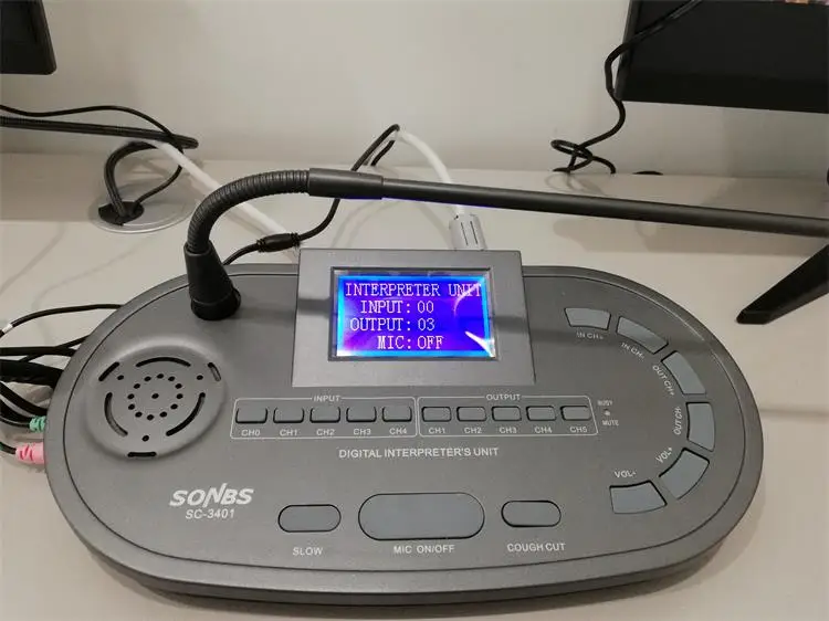 12 Channels Multi Languages Anti-interference Simultaneous Interpreter Console Unit Conference ...