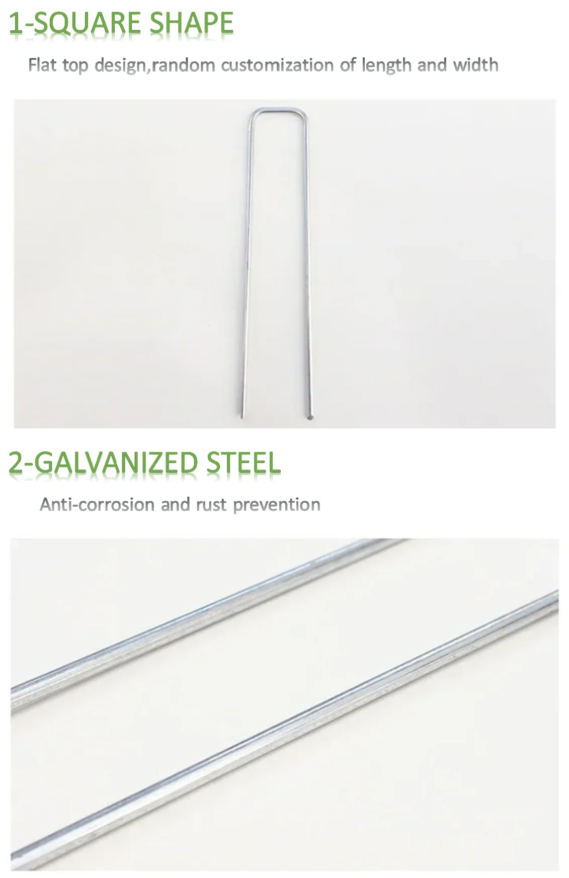 150 Mm U Shaped Galvanized Garden Pegs Fence Pin Nails Galvanized Sod ...