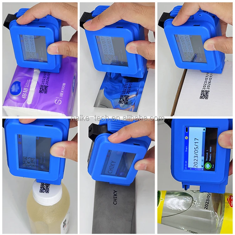 Portable Expiry Date Labeling Logo Coding Handheld Inkjet Printer ...