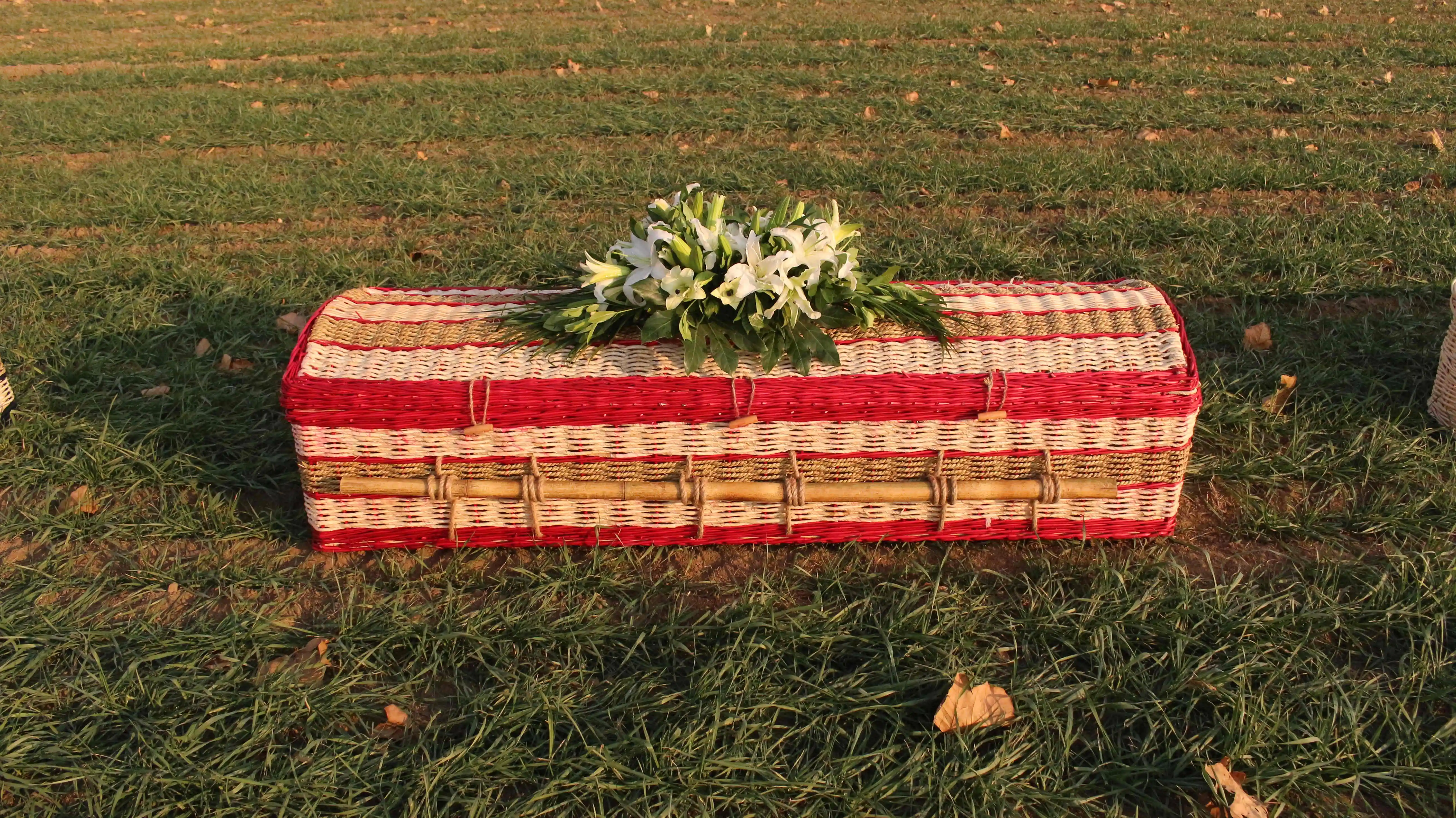 Green Funeral Casket Basket Funeral caskets Coffin| Alibaba.com