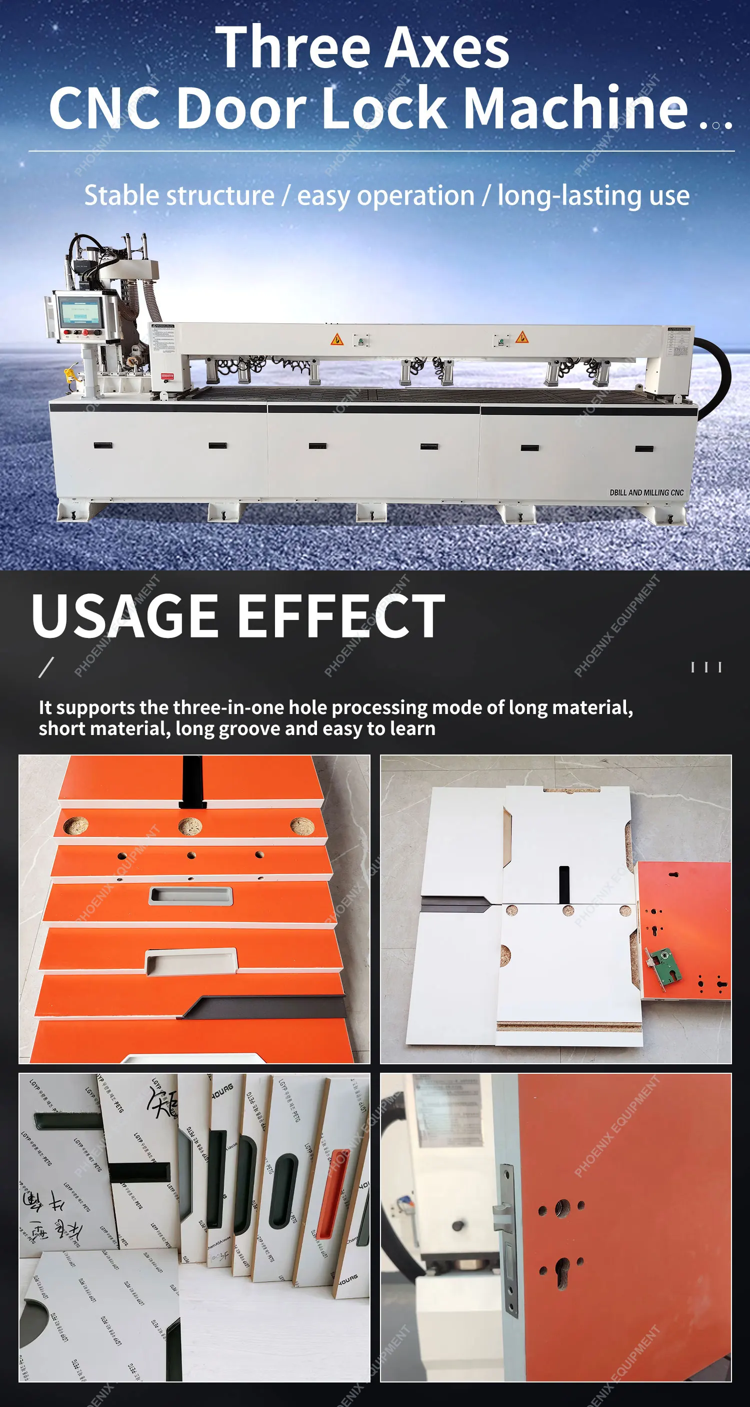 Wood Milling Cnc Handle-free Cabinet Integrated Processing Center for ...