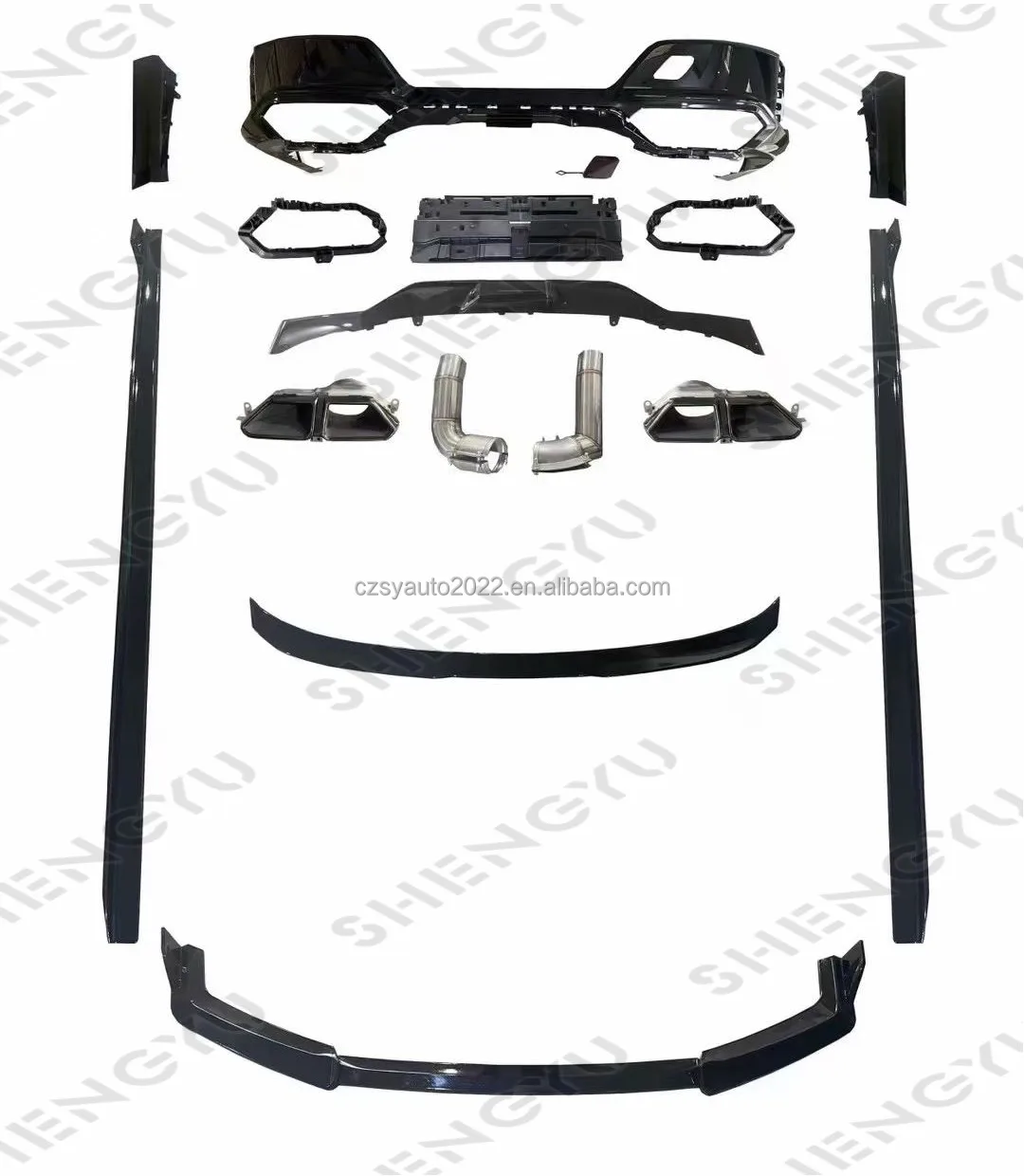 Body Kit Include Front Bumper Assembly Rear Lip Exhaust Pipe,Side Skirt ...