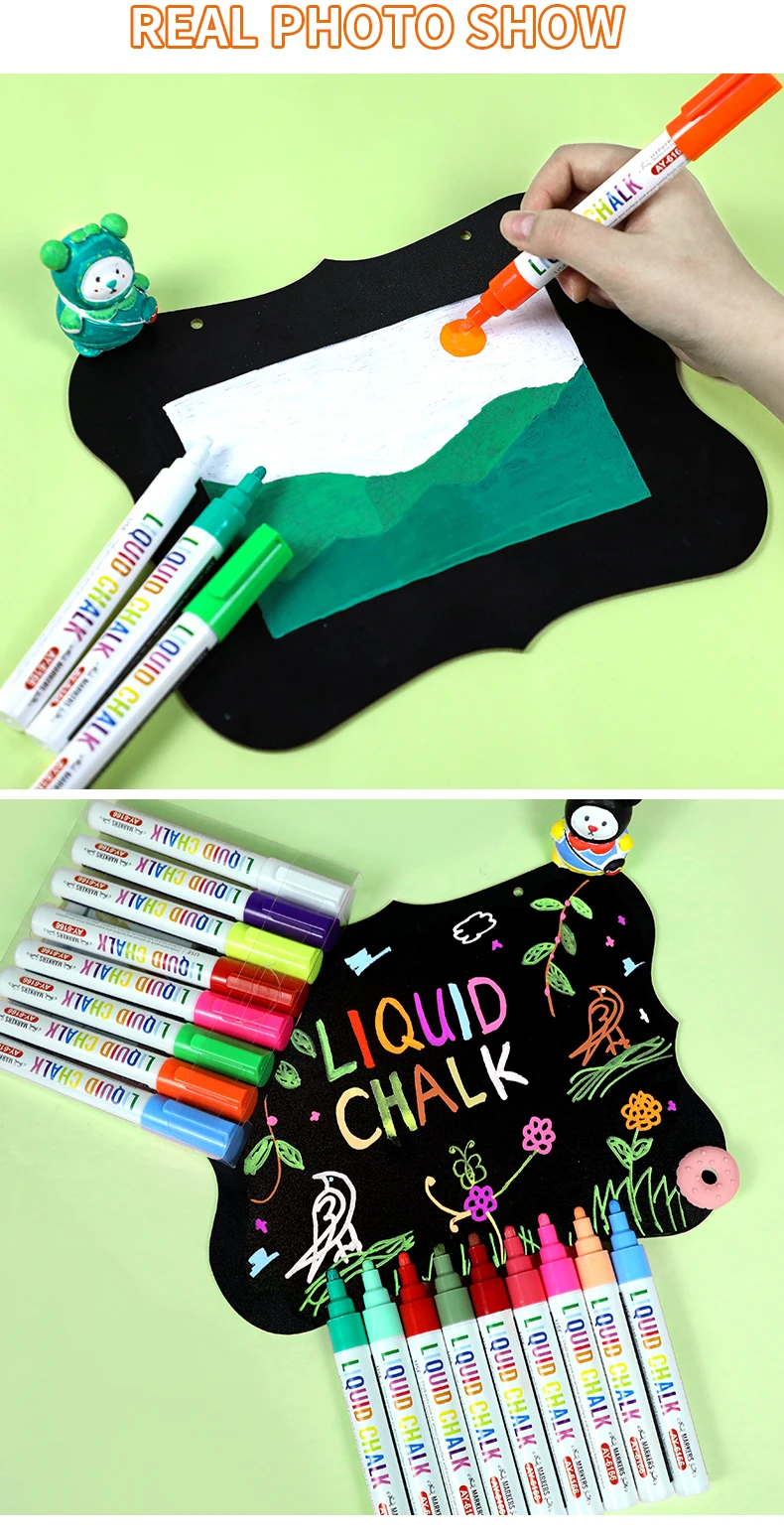 Hot Selling 8 Colors Art Colored Liquid Chalk Markers for Drawing
