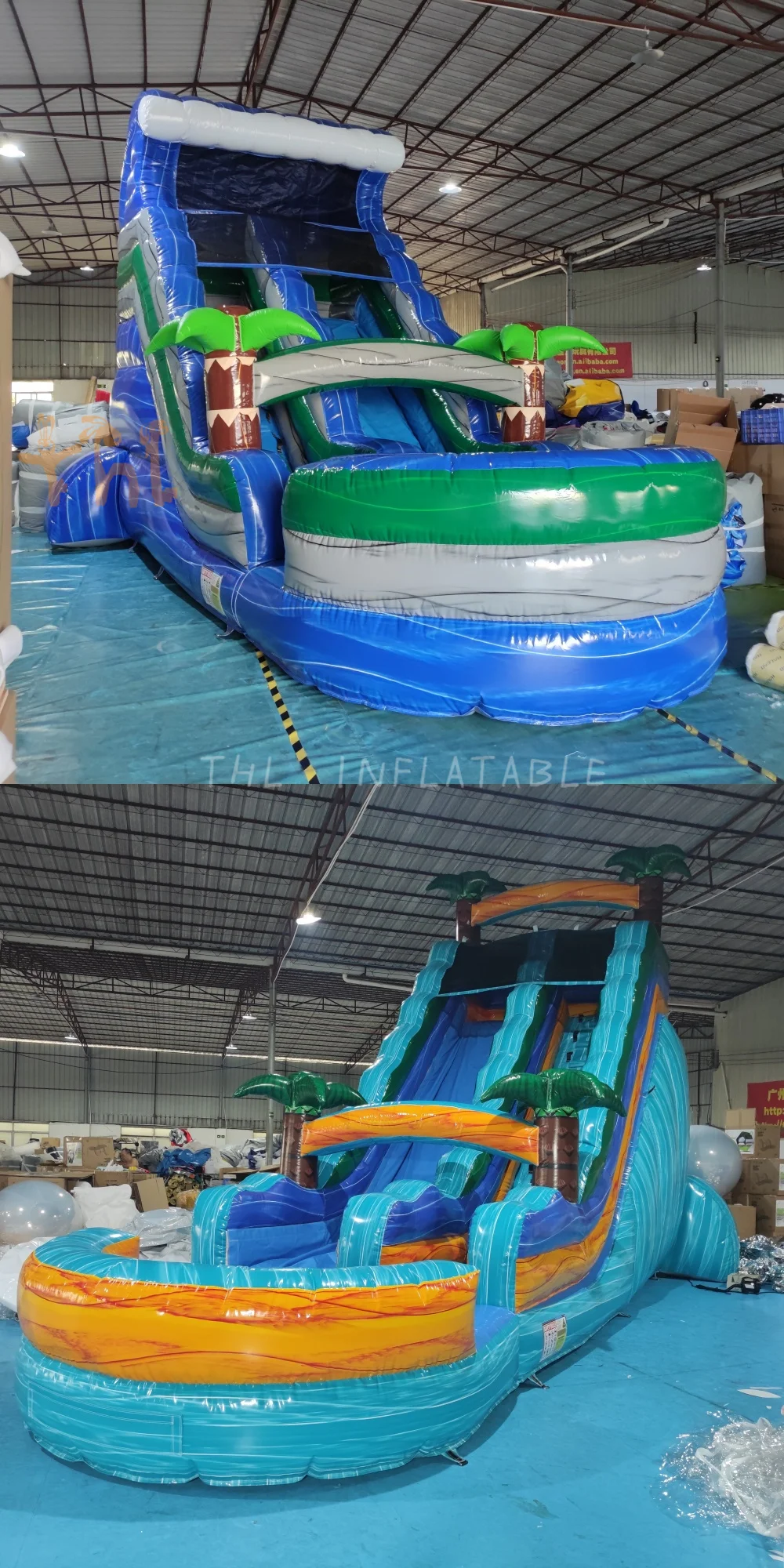 Giant Inflatable Water Slide For Adult Bouncy Castle Commercial ...