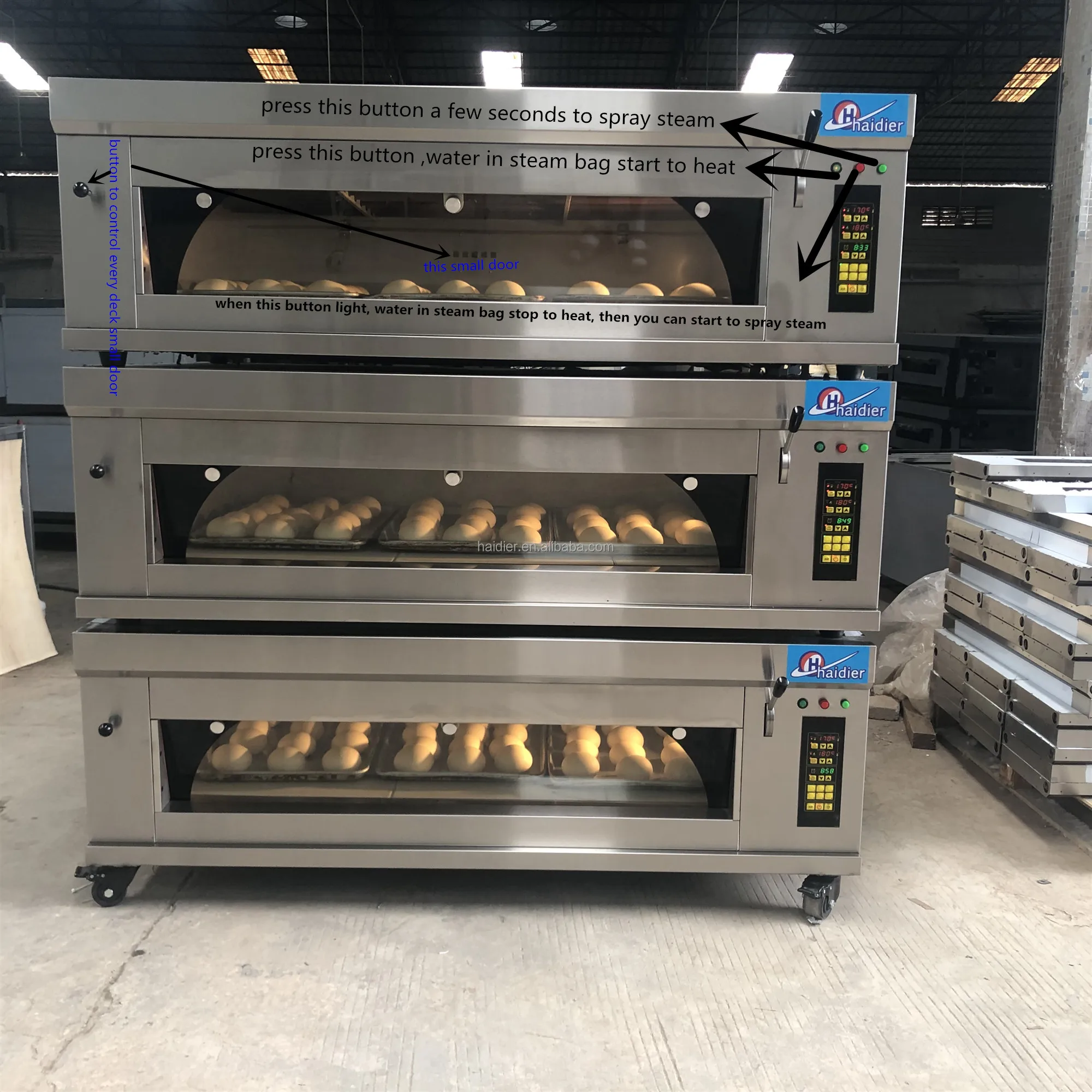 Haidier 3 Deck Bread Oven - Efficient Baking Solutions