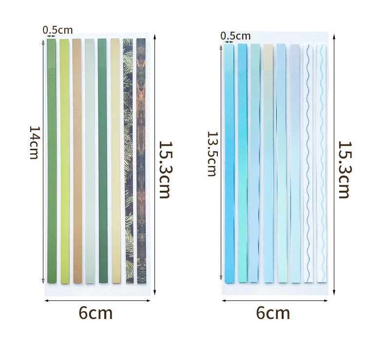 New Pet Extra Slim Strip Index Sticker Creative Translucent Gradient ...