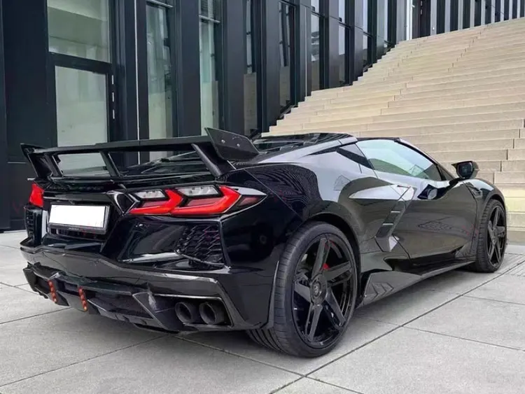 Carbon Fiber High Rear Wing Spoiler for Chevrolet Corvette C8 ...
