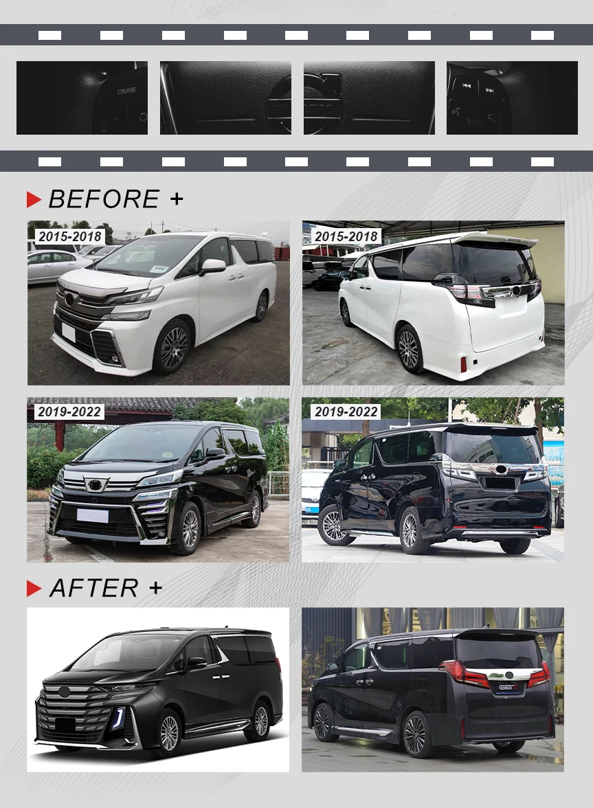 Gbt Exterior Upgrade Bodykit Vellfire Anh40 Model Bumper For Vellfire ...