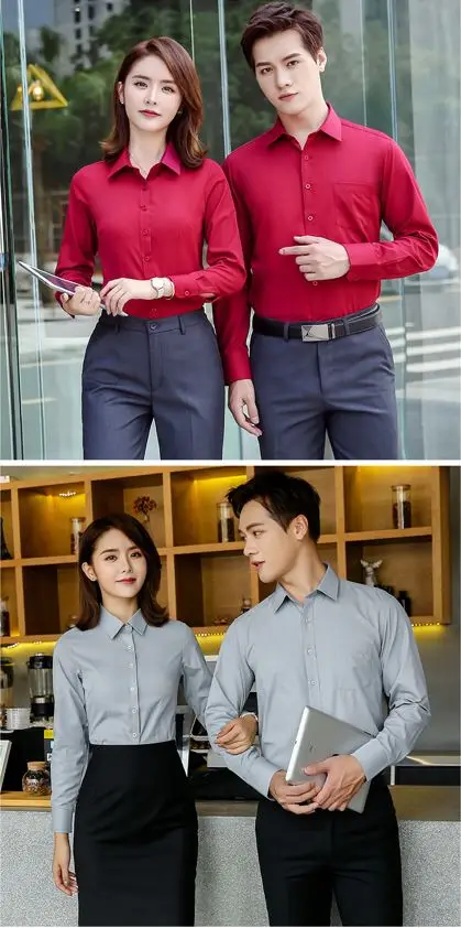 High Quality Custom Hotel Office Work Uniform Cotton Shirt