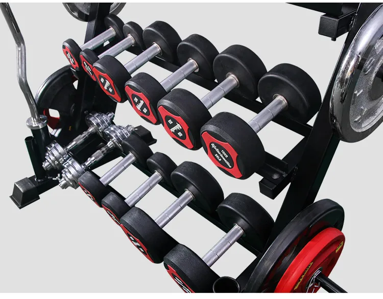 Home Gym Multi Dumbbell Rack Storage Weight Plate Storage Barbell ...
