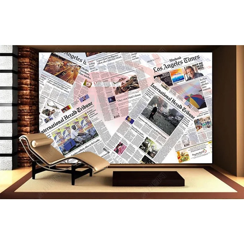 Alibaba.com: Custom Newspaper Magazine Wallpaper Mural Wall Paper for ...