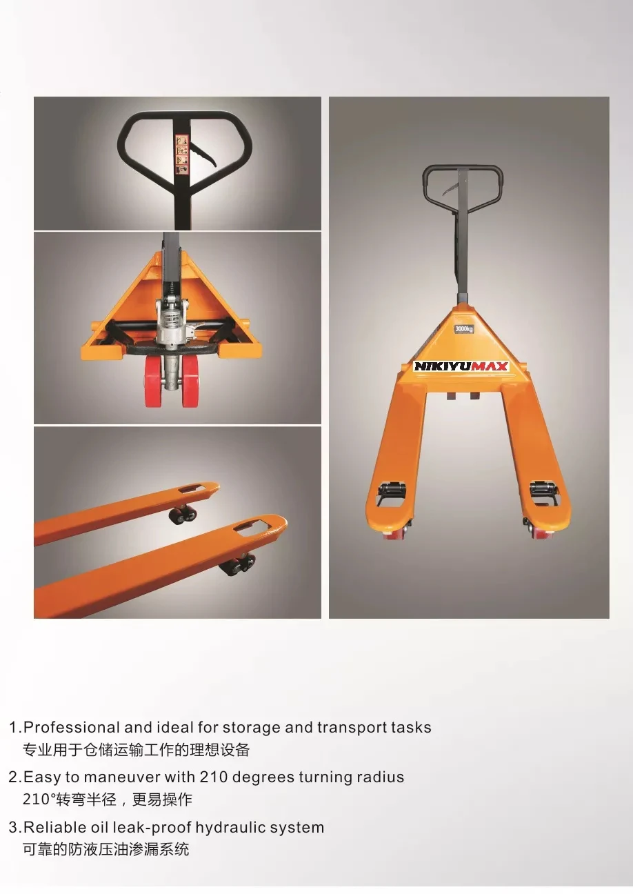 Forklift Manual Handling Trolley Transpalet 3t Hand Pallet Jack ...