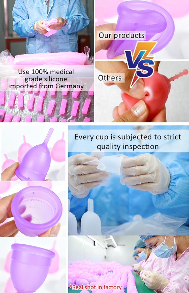 Furuize Menstrual Cup Silicone Easy Insertion Period Cups Foldable ... Furuize Menstrual Cup Silicone Easy Insertion Period Cups Foldable ...