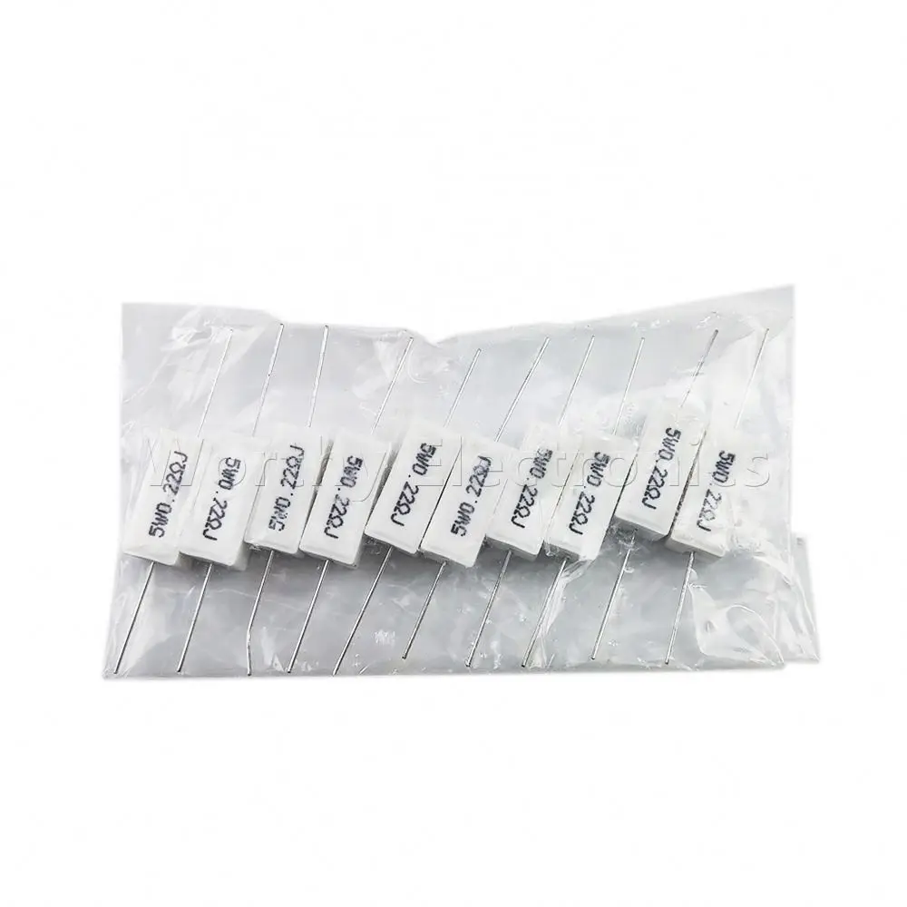 Electrical Components Cement Resistor Dip 5wr1j 5wr22j 5wr5j 5w1rj ...