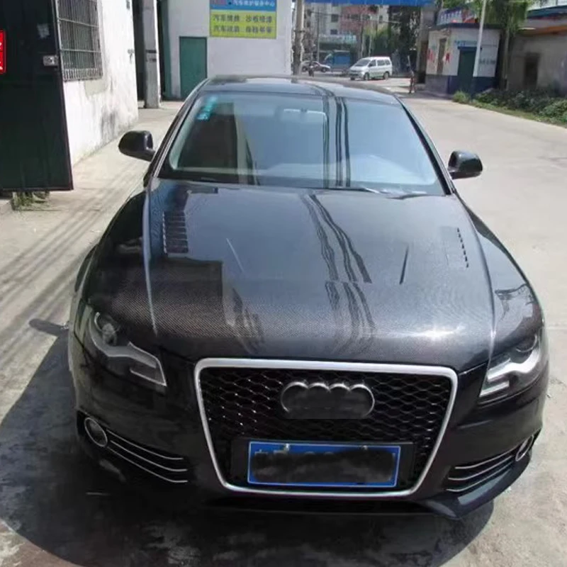 A4 S4 B8 B8.5 Quattro Gloss Carbon Fiber Hood for Audi A4 B8 2009-2016 ...