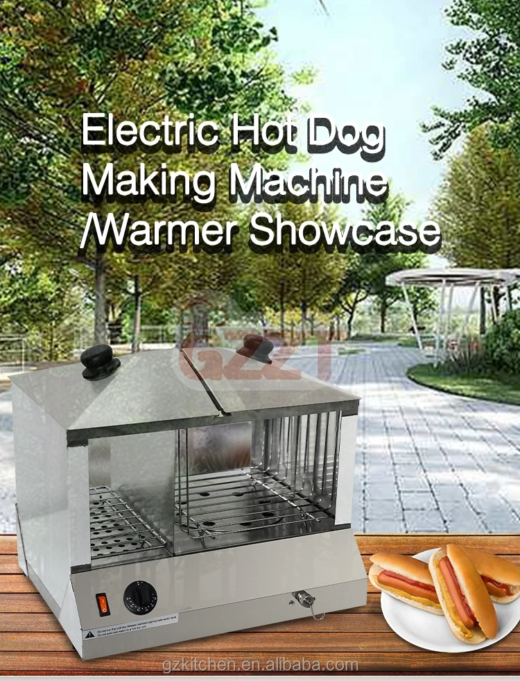 220v Hot Dog Steamer Stainless Steel Hot Dog Sausage Pie Warmer ...
