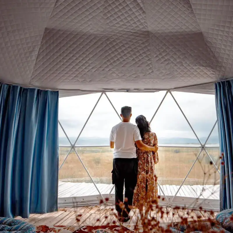 Luxury Geodesic 20ft Pvc Dome Tent For Hotel Glamping - Buy Dome Tent ...