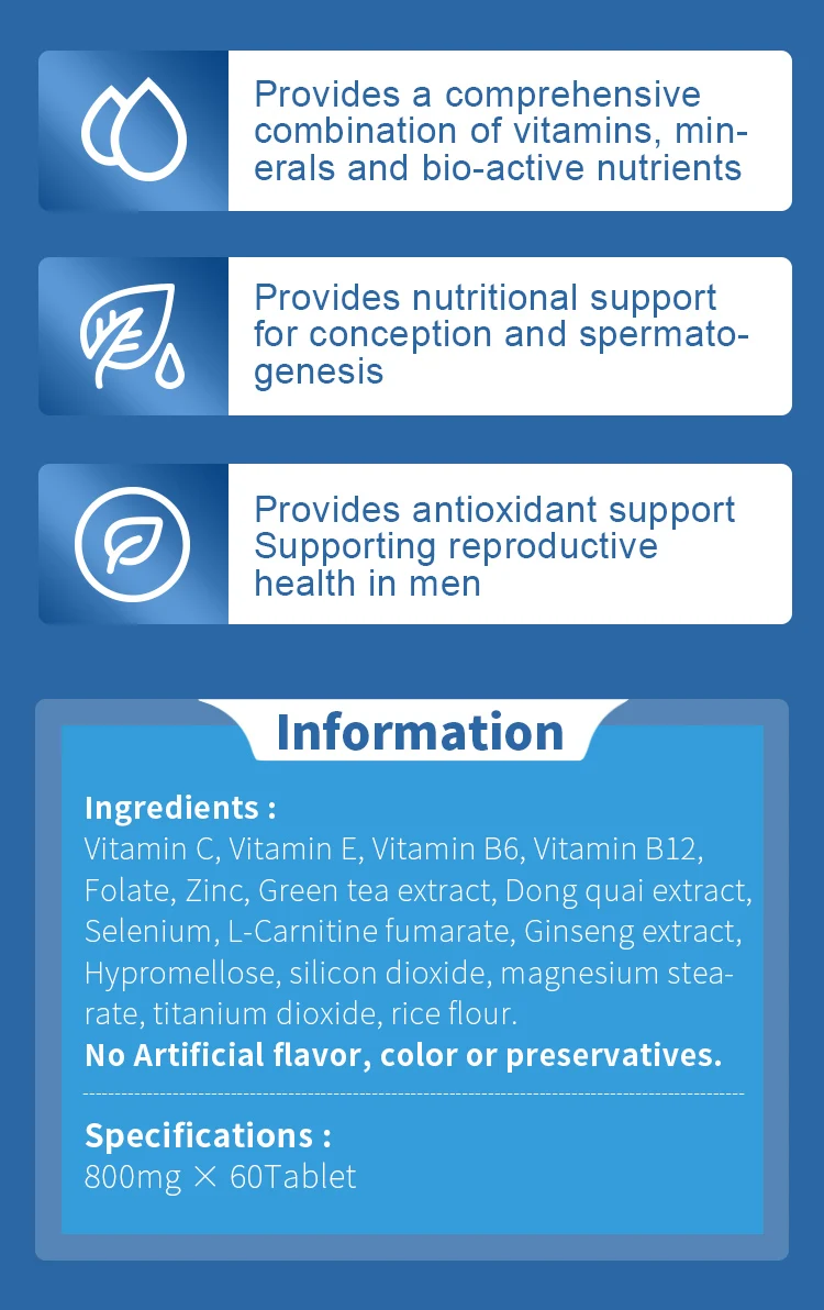 Winstown Private Label Men Fertility Capsules - Maca & Ginseng