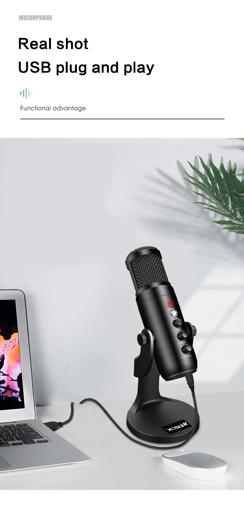 WESTON MU900 Pro Microphone for Computer - Singing & Recording