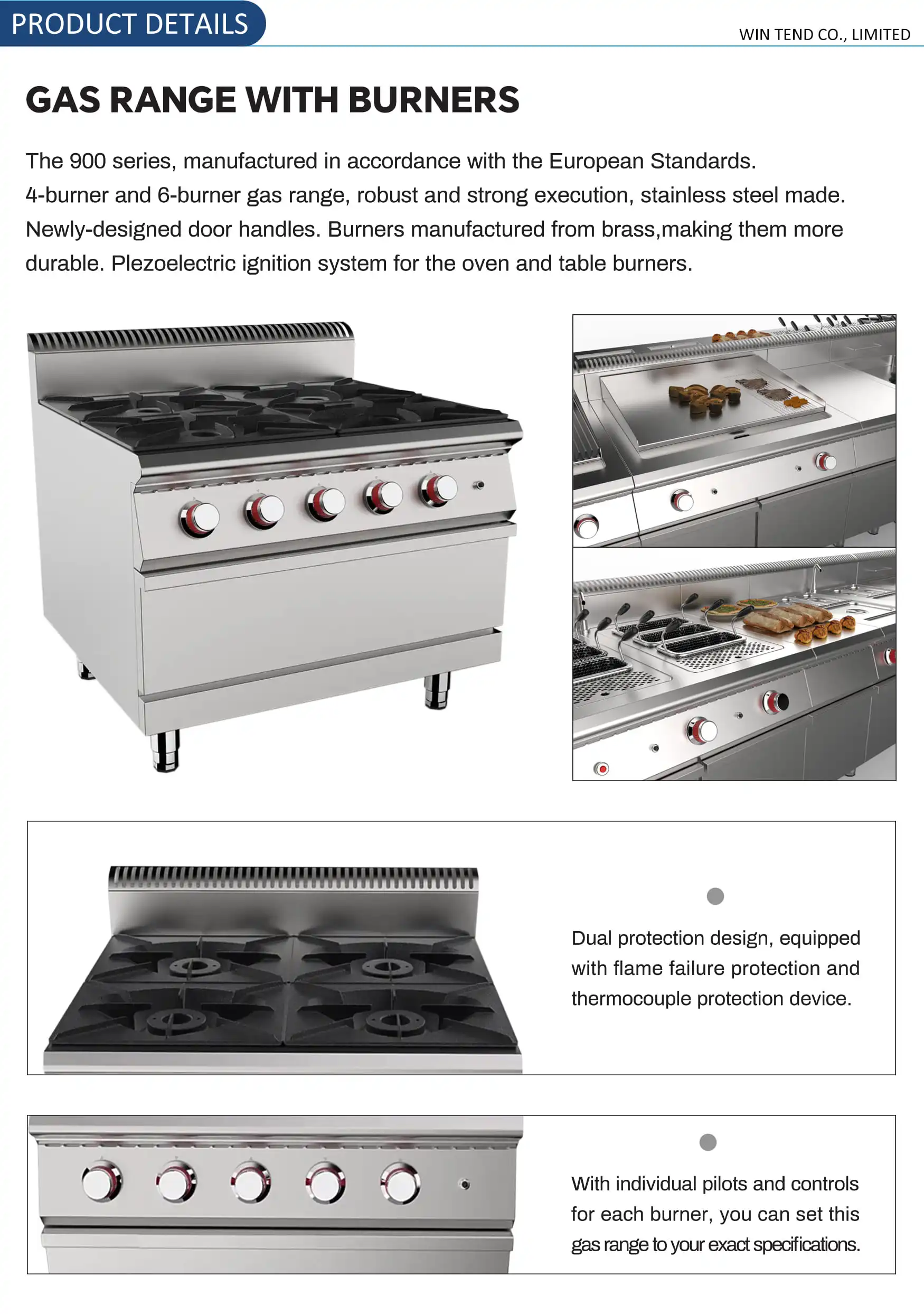 Modern Commercial Kitchen Gas Stove Industrial Gas Cooker Equipment 4 ...