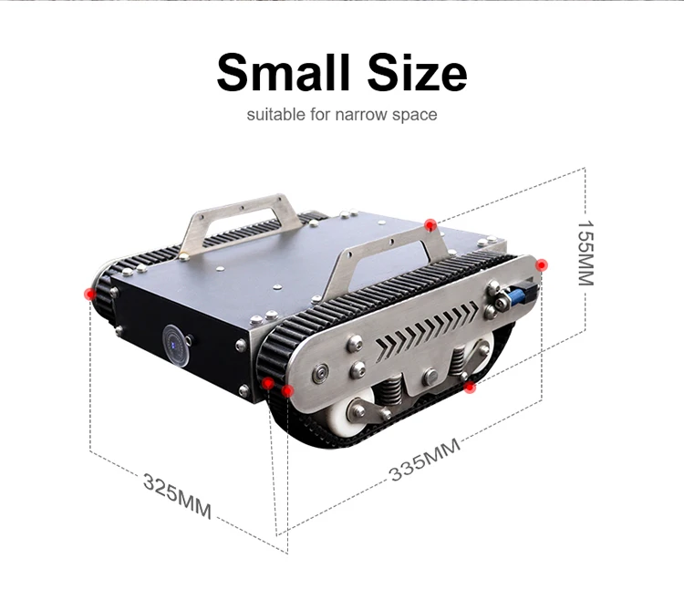 Small Rubber Track System with Chassis - Smart Robot Platform