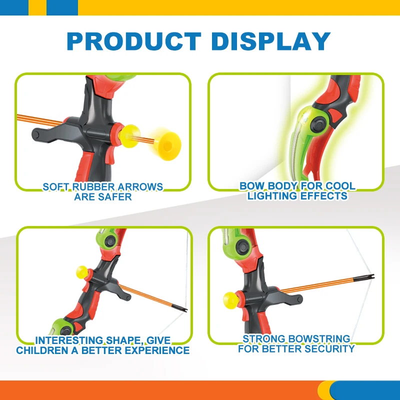 Lighting Sport Archery Play Set With Battery Operated Bow And Arrow Set ...