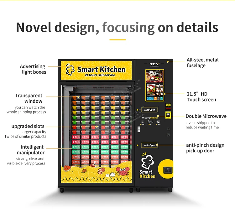 TCN Hot Food Vending Machine - Automatic Bento Maker