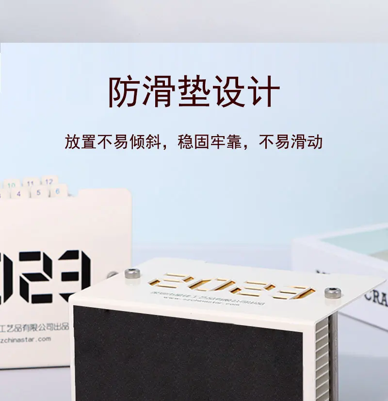 Custom 2023 Calendar Desk Office Decoration Metal Calendar