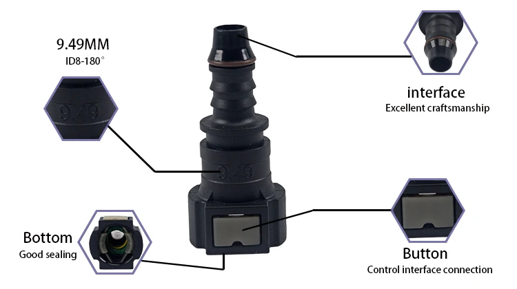 9.49 Mm SAE J2044 Fuel Line Quick Connectors - Durable & Efficient
