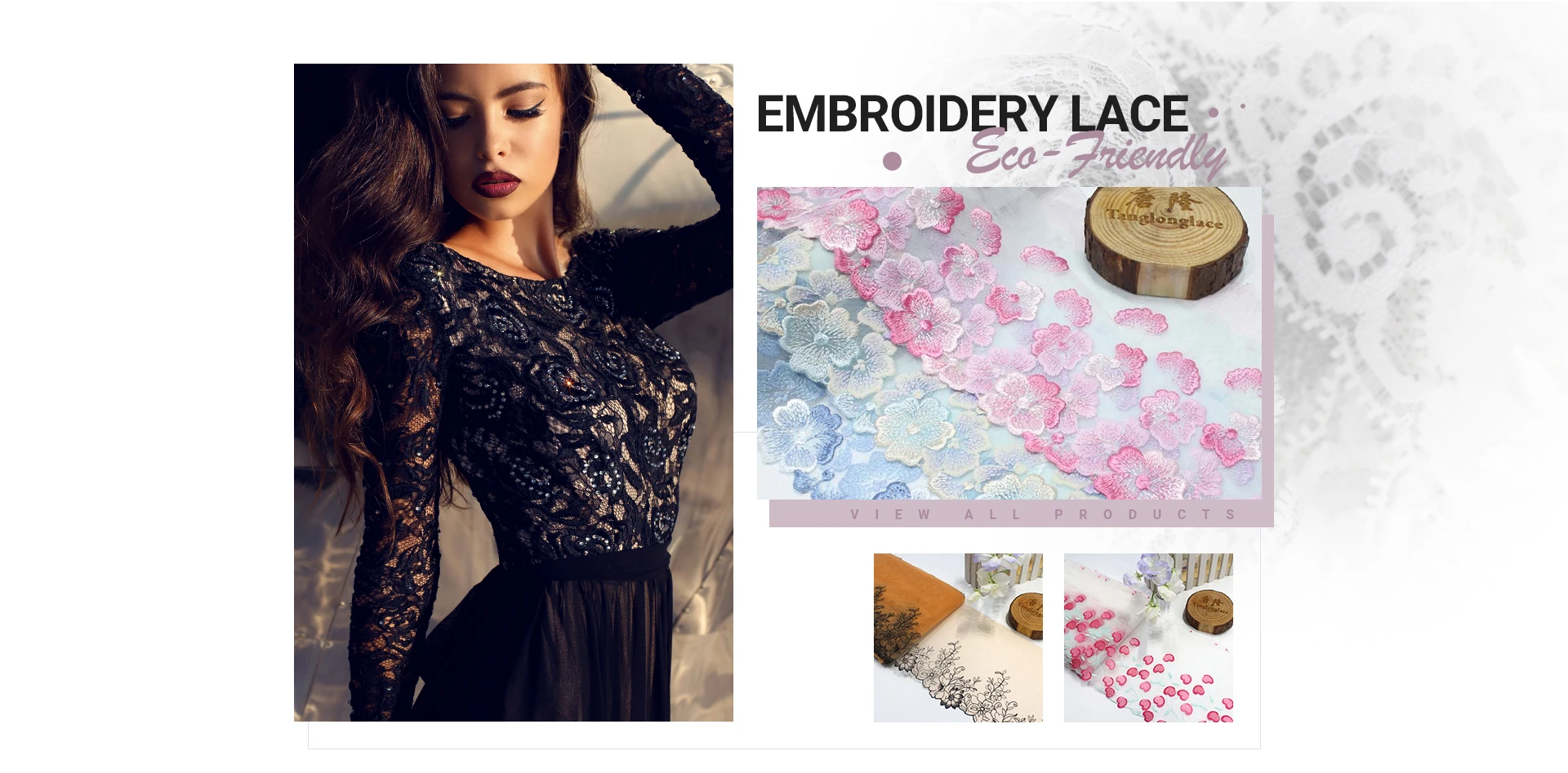 Guangzhou Tanglong Textile Lace Co., Ltd. - Embroidery Lace, Stretch Lace