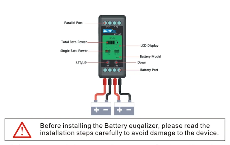 Heltec Balancer Voltage Controller Battery Equalizer Batteries Balance ...