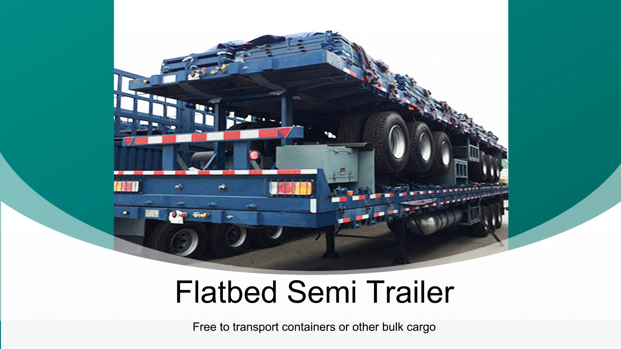 3 4 Axle 40ft Shipping Container Trailer Flat Platform Semitrailer ...