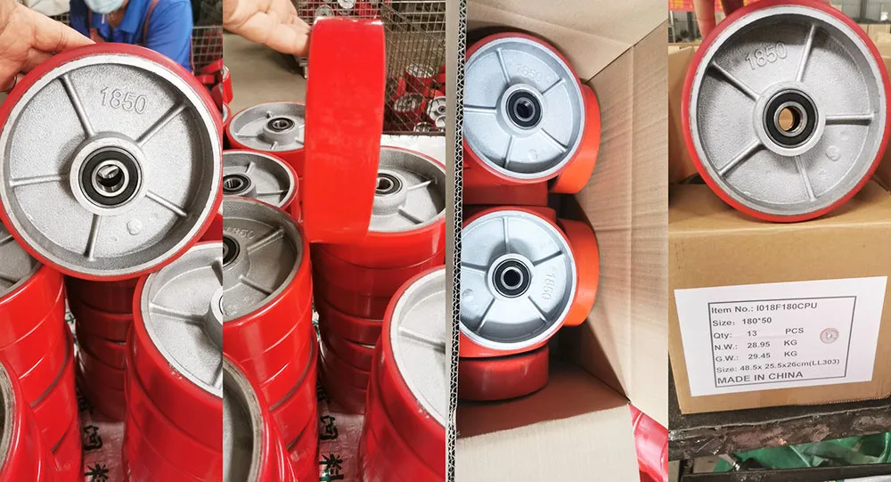 WBD Ruedas Para Montacargas Forklift Polyurethane PU Hydraulic Bearing ...