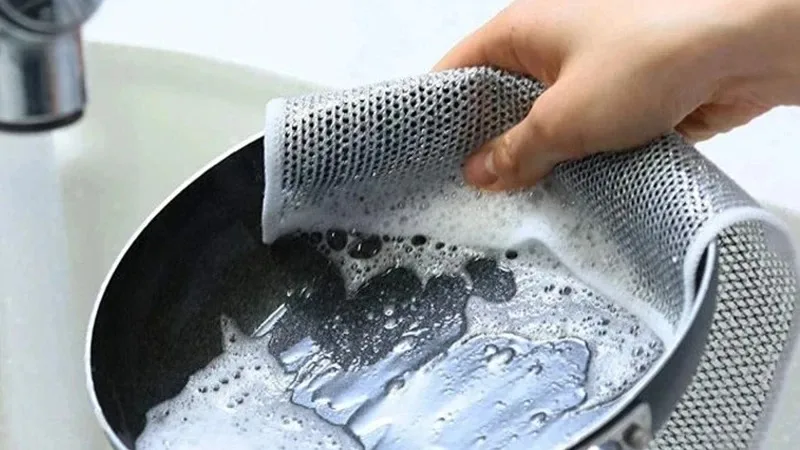 Kitchen Wire Dishcloth Steel Wire Scrubbers Multifunctional Non Scratch ...