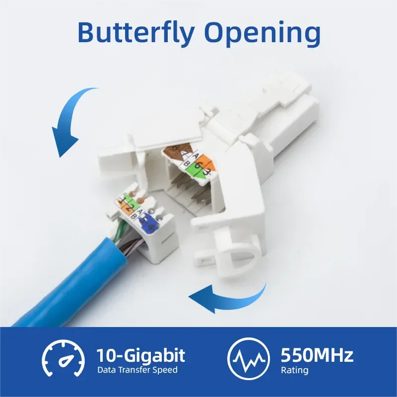 Rj45 Connector Toolless Plug Network Utp Cat5e Cat6 Connector Cat5e ...