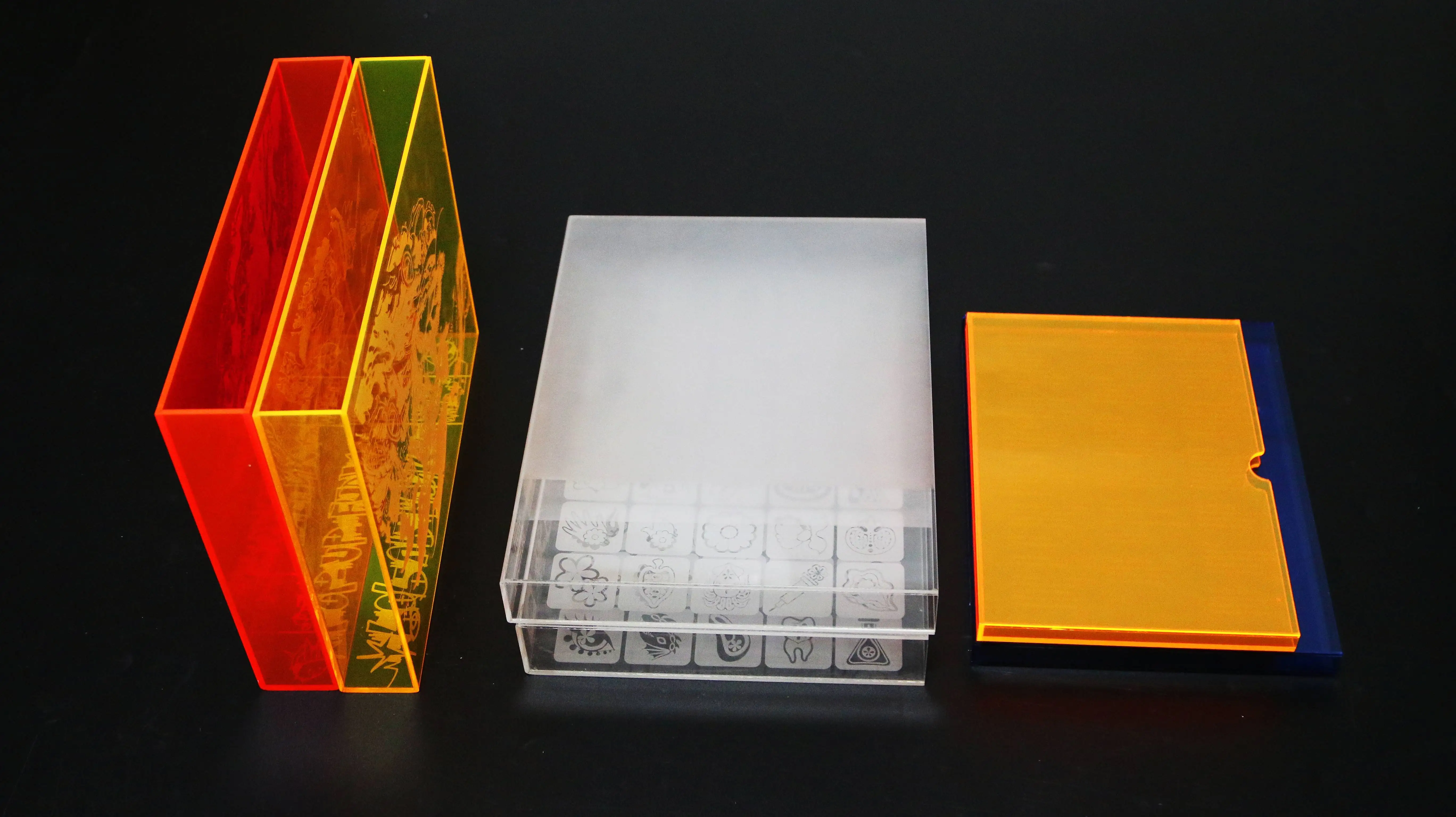 Custom Neon Acrylic Book Brochure Display Protective Box PMMA ...