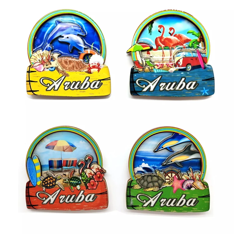 Custom Tourist Souvenir Beach Mdf Acrylic Fridge Magnet With Beads ...