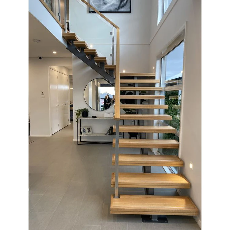 Australian Standard Staircase Modern Interior Staircase With Led Wood ...