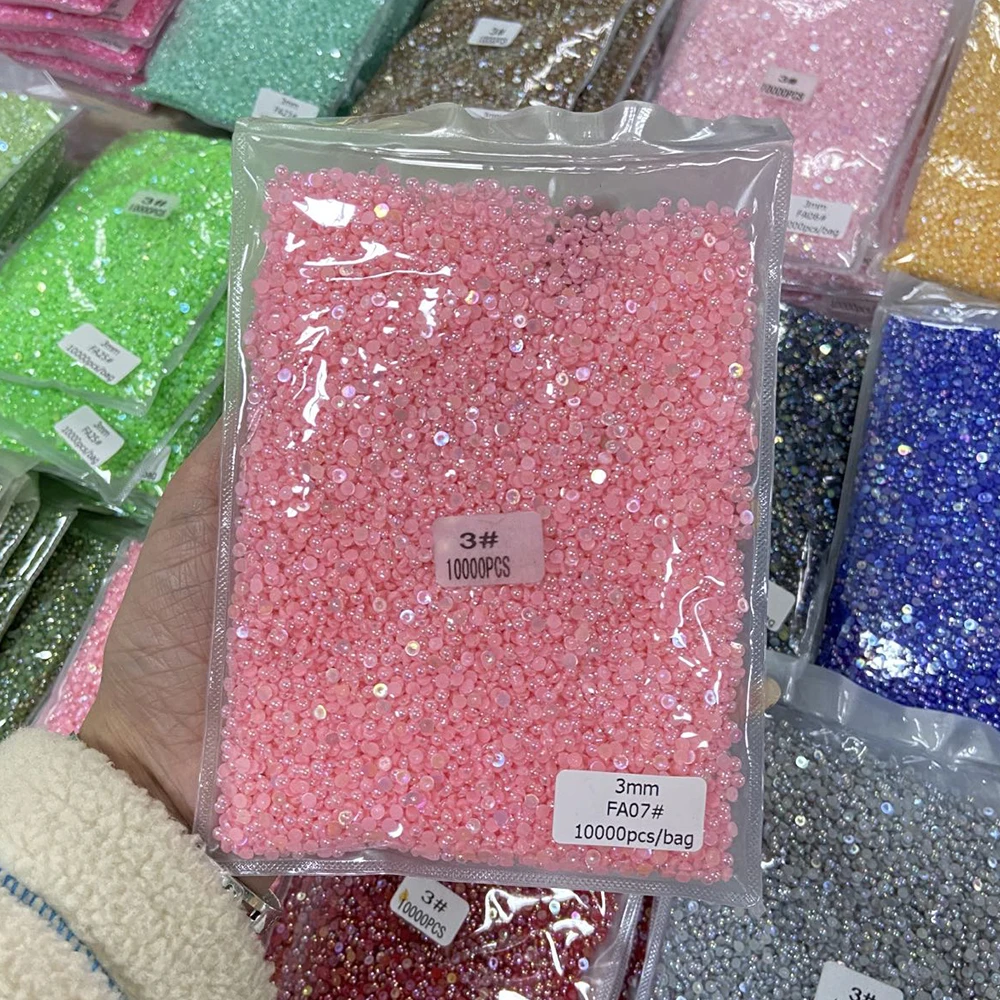 Shop Factory 2mm-10mm Flatback Half Round Pearls for Jewelry