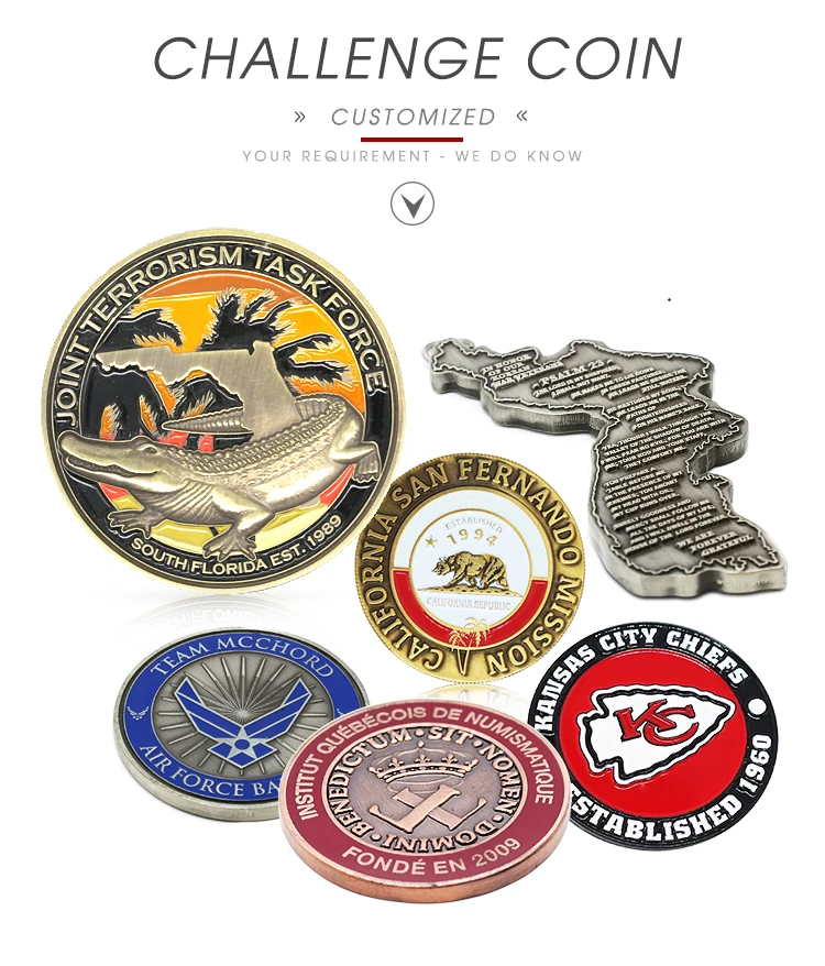 Country Department Eagle Design Challenge Coin 2D Metal Zinc Alloy Soft ...