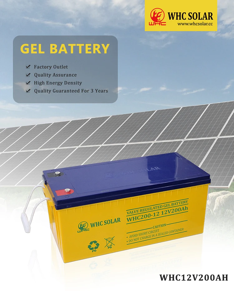 Whc Long Life Rechargeable 12volt 12v 24v 200ah Solar Battery Deep ...
