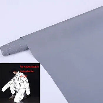 China En20471 Silver Grey 100%polyester Light Reflective Material ...