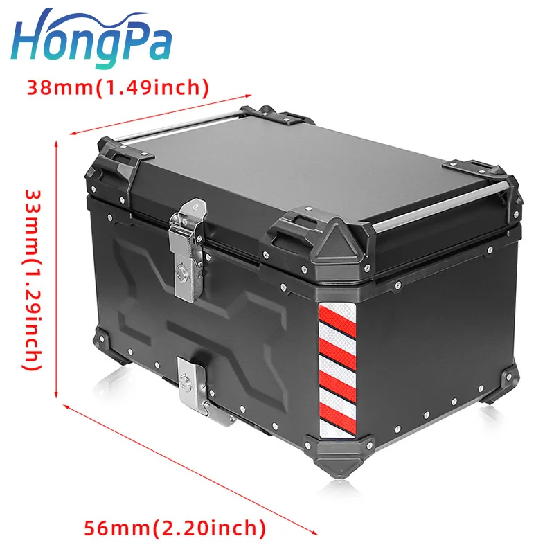 Universal Motor Toolbox Top Box Trunk Aluminum 65l Top Case Travel ...
